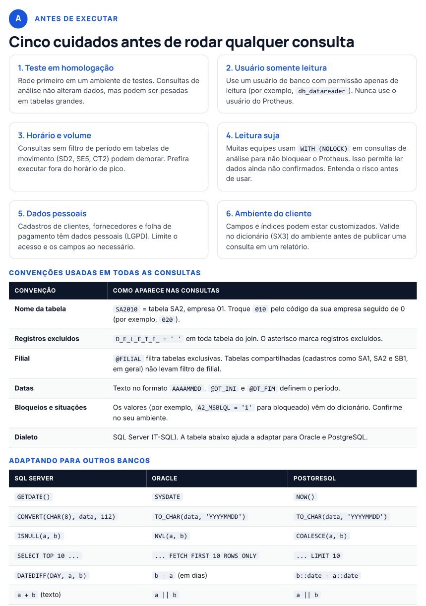 Consultas SQL prontas para o Protheus: pacote com guia e arquivo .sql ...